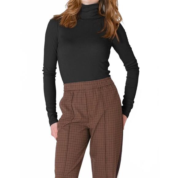 Dex | Sweaters | New Dex Exposed Seam Turtleneck Top In Black | Poshmark
